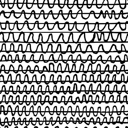 Simple black and white inky lines line art drawing