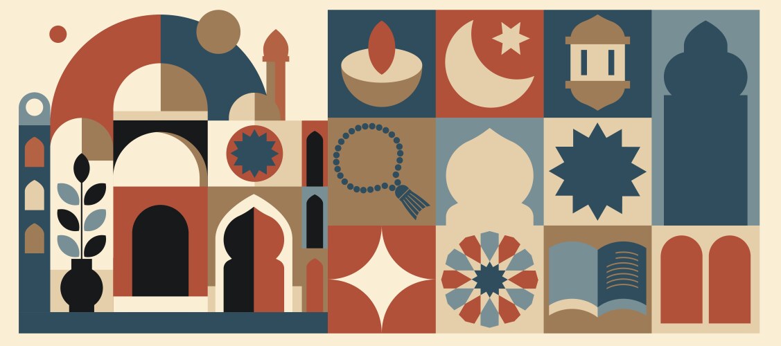 Elegant ramadan themed Royalty Free Vector Image