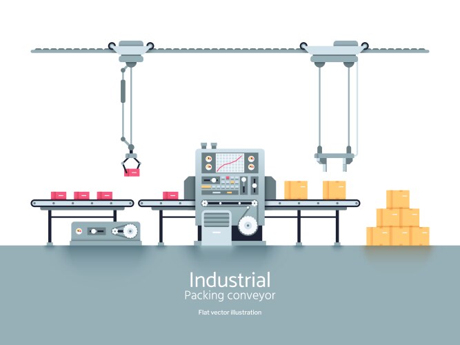 Industrial machine factory construction equipment Vector Image