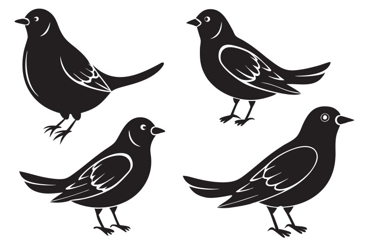 Lark bird silhouette Royalty Free Vector Image