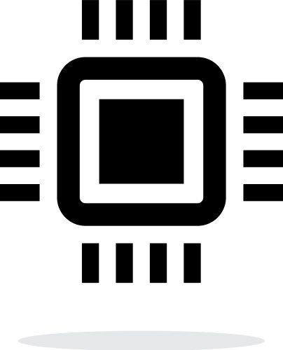 Cpu icon cartoon style Royalty Free Vector Image