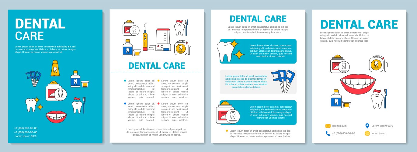 Dental hygiene infographic oral healthcare guide Vector Image
