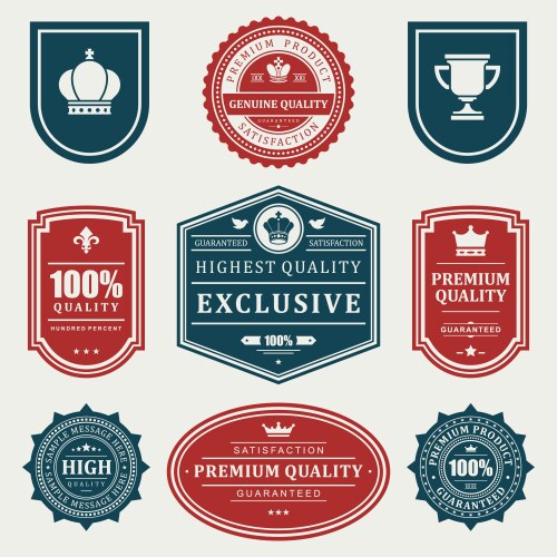 Vintage stickers and labels Royalty Free Vector Image
