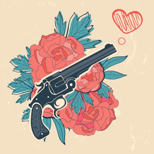 Guns and Roses Vector Images (over 1,500)