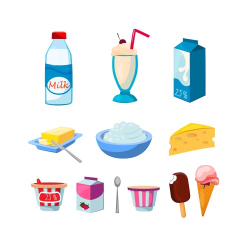 Colorful product icons Royalty Free Vector Image