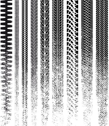 Tire ot tyre of a car truck moto trail patterns Vector Image