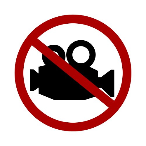 No Video Sign Royalty Free Vector Image - VectorStock