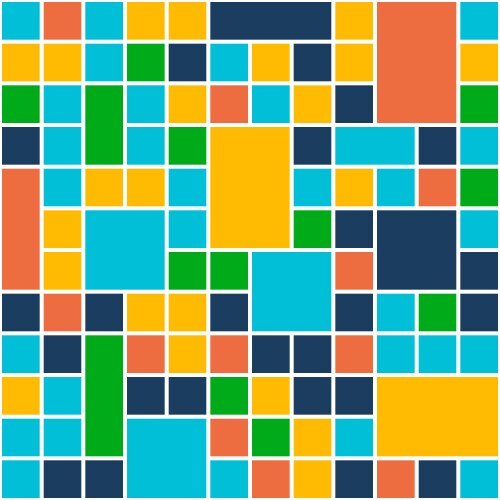 Squares color background template for flat design Vector Image