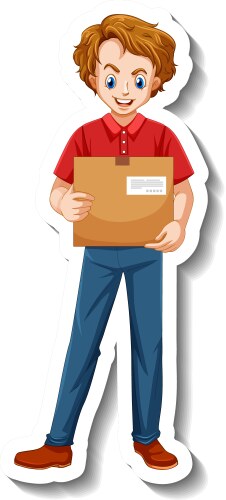 Delivery man Royalty Free Vector Image - VectorStock