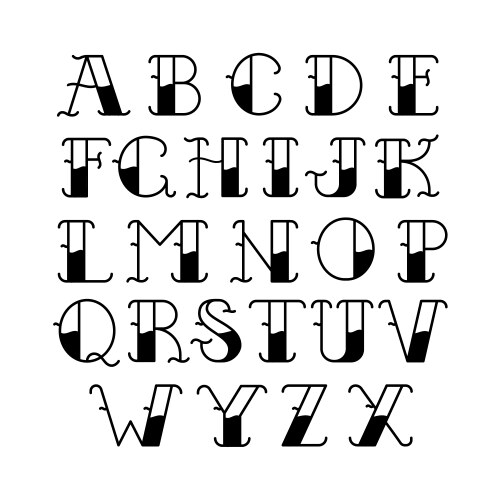 Simple modern font minimalistic english alphabet Vector Image Simple modern font minimalistic english alphabet Vector Image