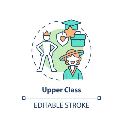 Lower class multi color concept icon Royalty Free Vector