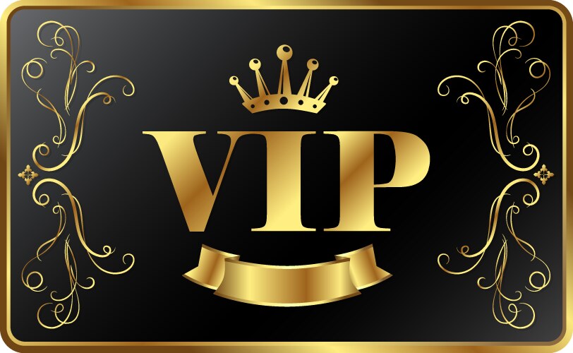 Template of membership or loyalty black vip Vector Image