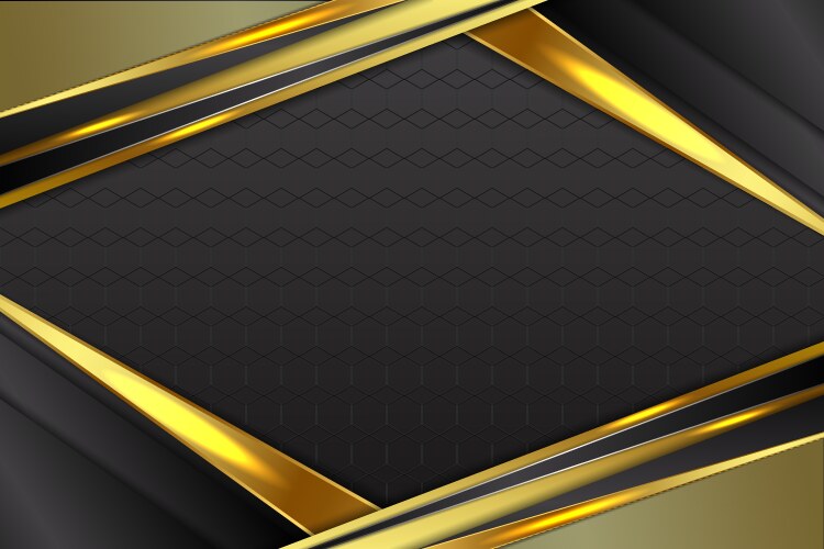 Abstract background rectangle shape with gold Vector Image