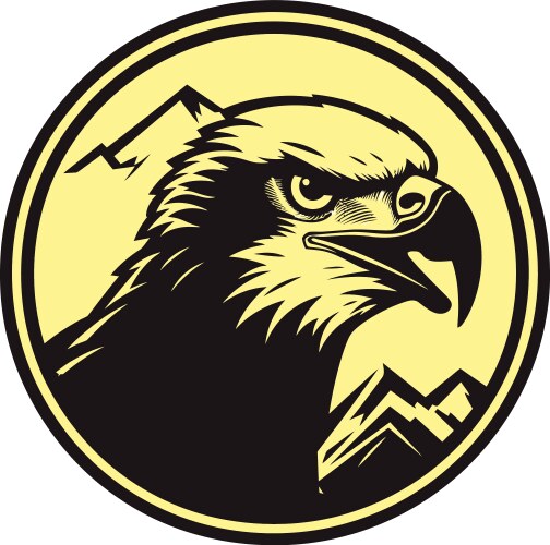 Black talon hawk predator logo black beak hawk Vector Image