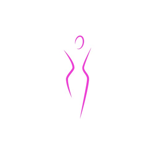 Female Figure - Slim Backside Silhouette Vector Image