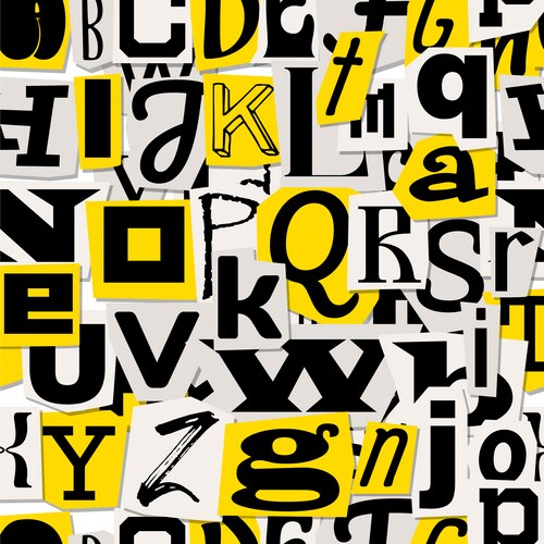Alphabet Collage Vector Images (over 1,200)