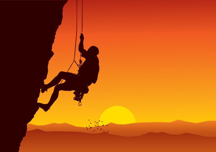 Climber mountaineer Royalty Free Vector Image - VectorStock
