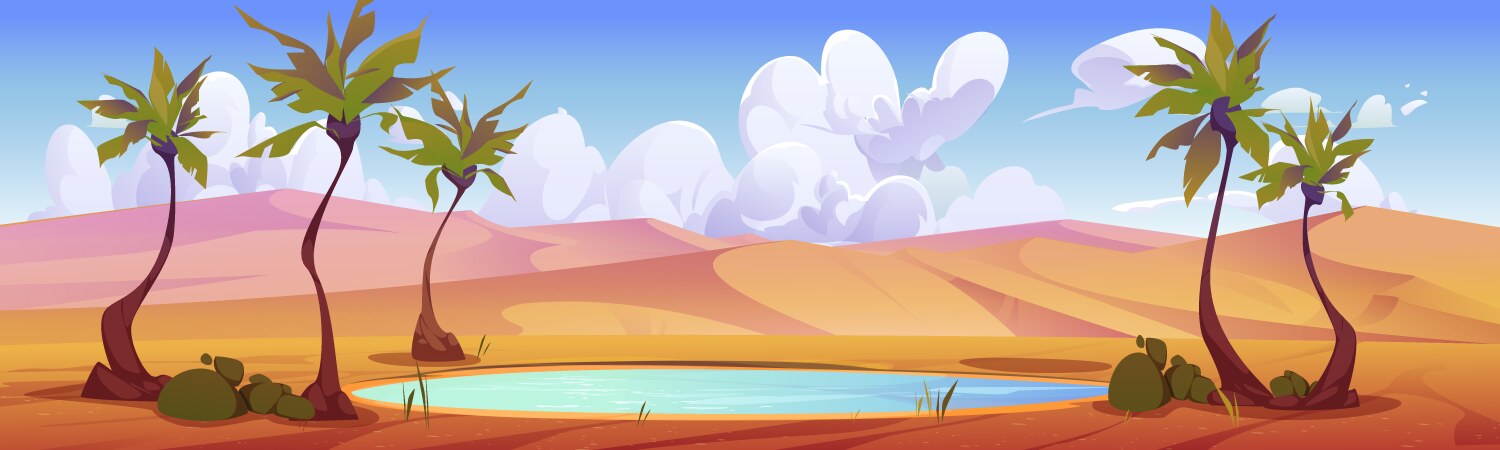 Sahara desert sand landscape background Royalty Free Vector