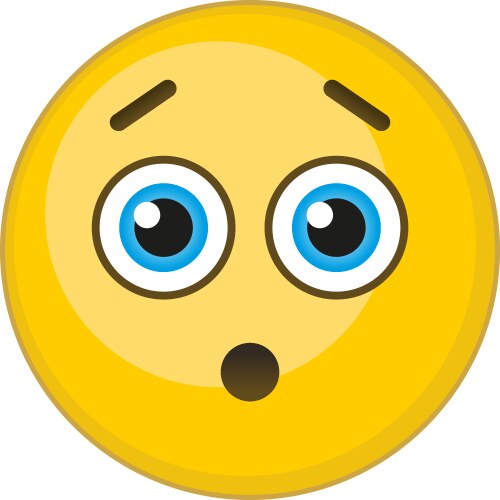 Embarrassed insecure emoticon Royalty Free Vector Image