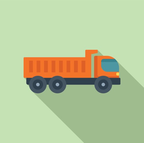 Red tipper lorry truck delivering building Vector Image