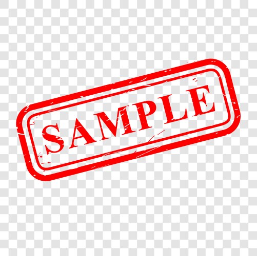 Red Scratch Stamp Sample Royalty Free Vector Image