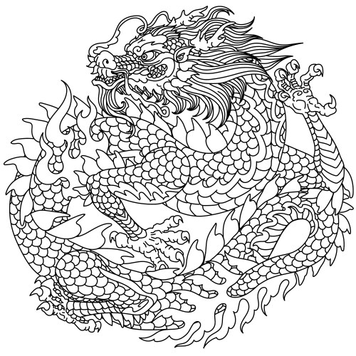 Dragon Outline Vector Images (over 8,200)