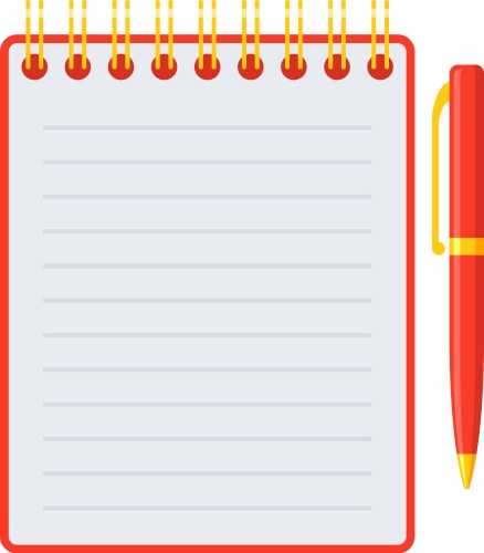 Notepad flat icon Royalty Free Vector Image - VectorStock Notepad flat icon Royalty Free Vector Image - VectorStock