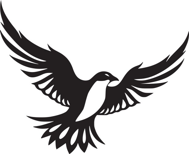 Petrel - minimalist and flat logo Royalty Free Vector Image