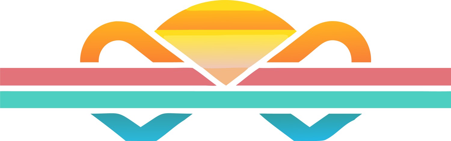 Abstract horizon banner with colorful waves – Royalty-Free Vector ...