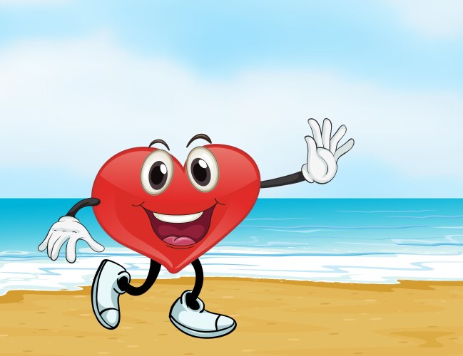 An ocean and a beach Royalty Free Vector Image