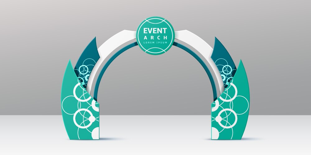 Event arch realistic 3d exhibition entrance Vector Image