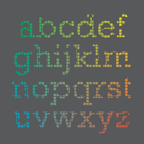 Thread font Royalty Free Vector Image - VectorStock