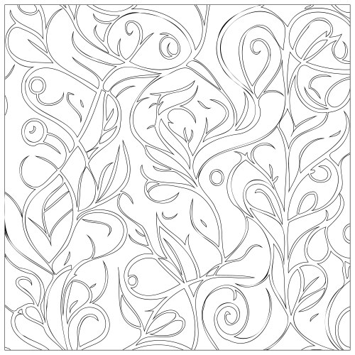 Floral vine pattern outline sketch Royalty Free Vector Image
