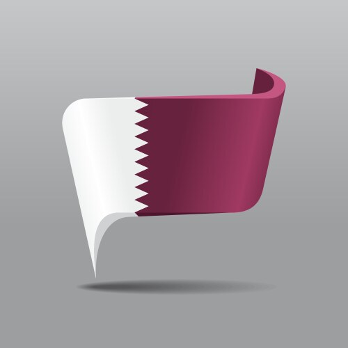 Qatari flag map pointer layout Royalty Free Vector Image