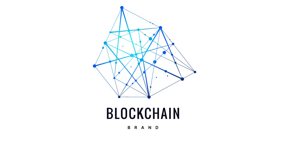 Sign logo blockchain transaction Royalty Free Vector Image