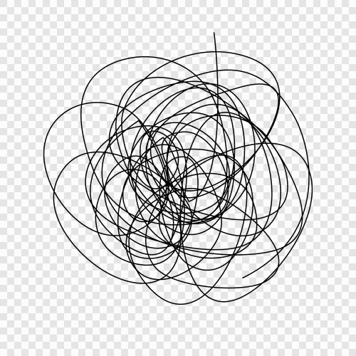 Confused process chaos line symbol tangled Vector Image