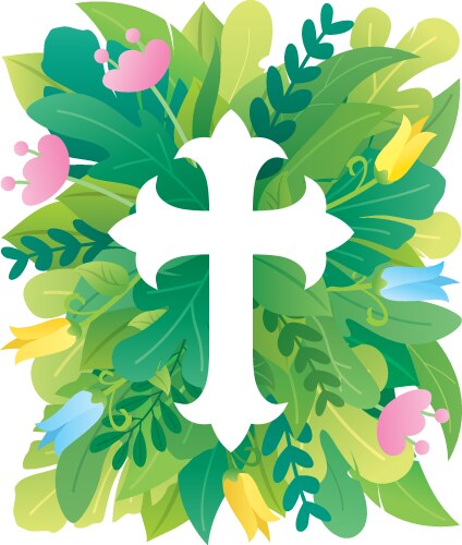 Banner with jesus christ crucified on the cross Vector Image