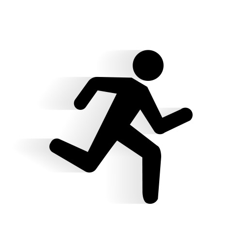Run icon running man on white background Vector Image