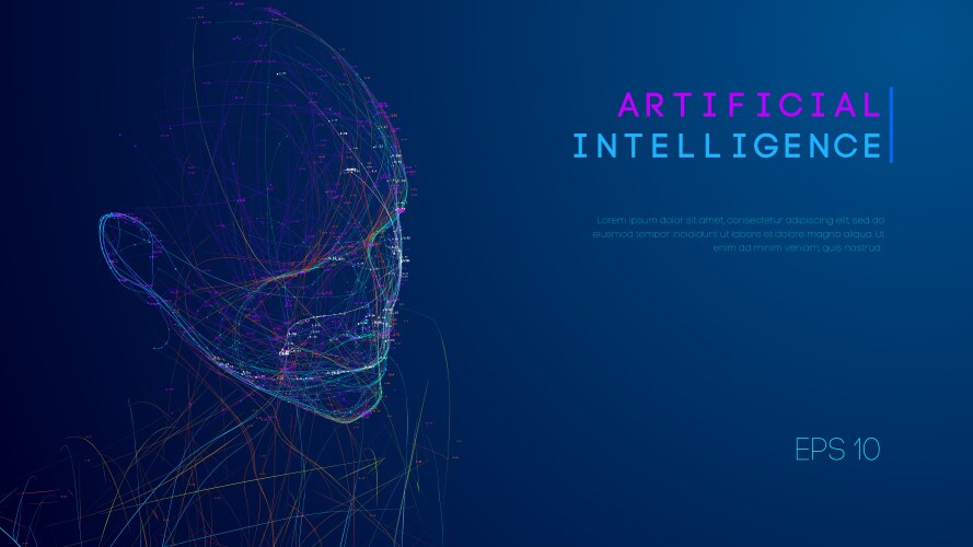 Ai digital brain artificial intelligence concept Vector Image