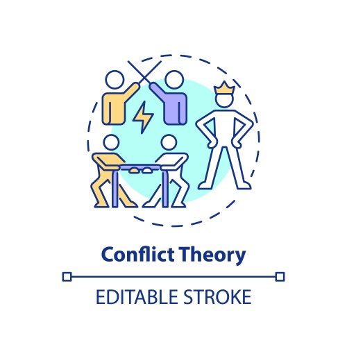 Conflict concept icon Royalty Free Vector Image