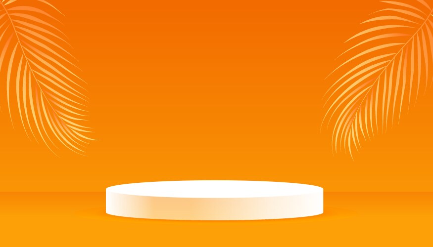 Empty 3d pedestal platform backdrop for product Vector Image