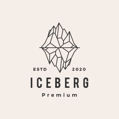 Ice block snowflakes logo icon Royalty Free Vector Image