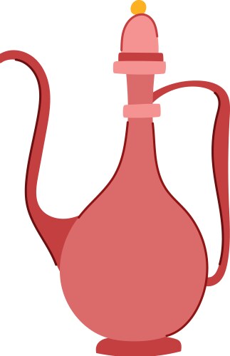 Oman arabic tea pot cartoon Royalty Free Vector Image