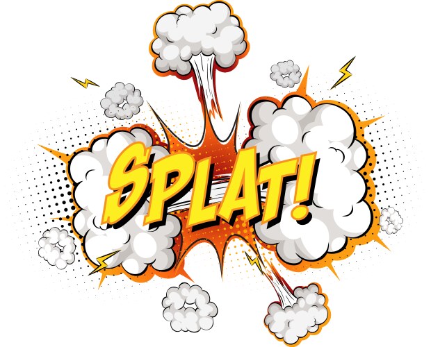 Bomb explosion comic style templates Royalty Free Vector