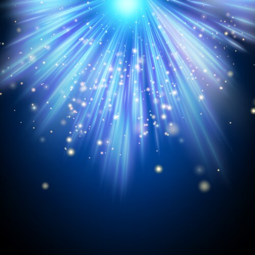 Abstract magic blue light background Royalty Free Vector