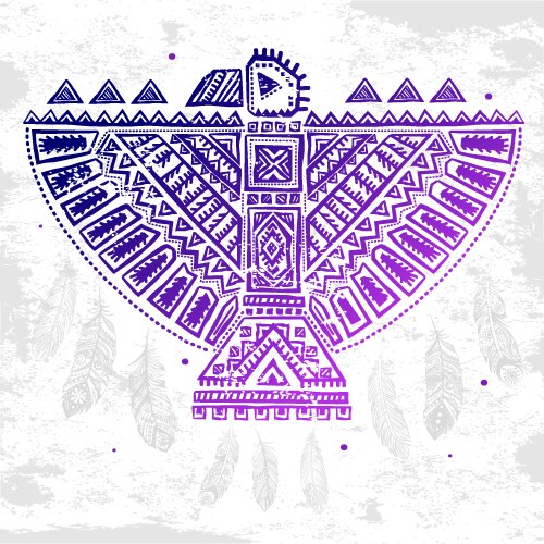 Tribal native american eagle symbols Royalty Free Vector