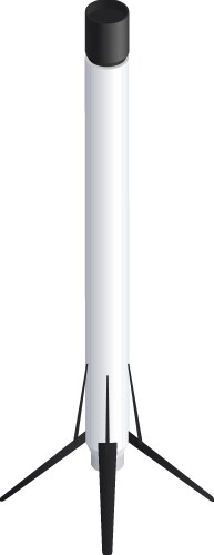 Two-stage rocket flight cycle Royalty Free Vector Image