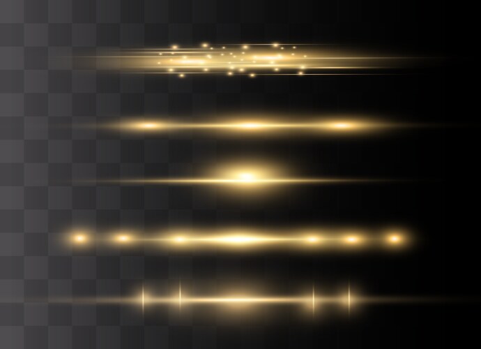 Yellow horizontal glare Royalty Free Vector Image