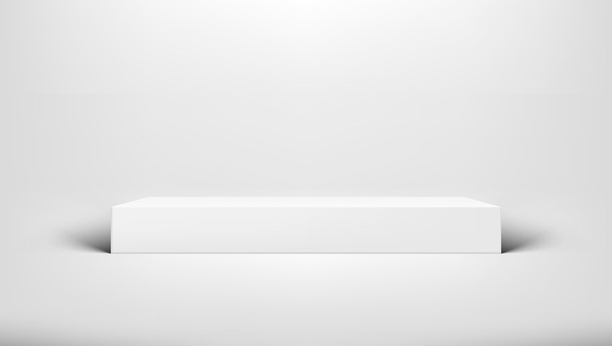 3d white cylinder podium on floor Royalty Free Vector Image