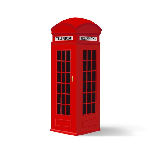 Red telephone box icon Royalty Free Vector Image